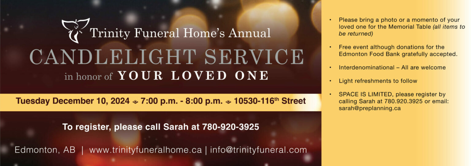 Edmonton Funerals: Services & Plans in Alberta | Trinity Funeral Home